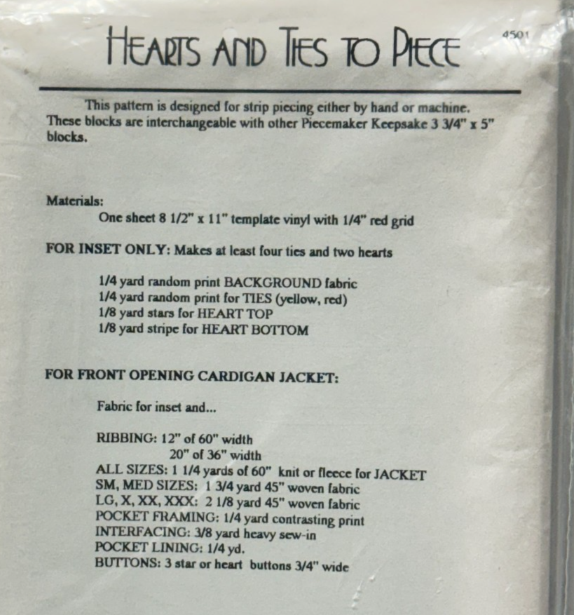 "Heart And Ties To PIECE" Piecemaker Keepsakes Picture Patchwork ...