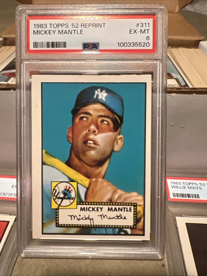 1983 TOPPS ‘52 LICENSED REPRINT SET PSA 6 MICKEY MANTLE WILLIE MAYS J ...