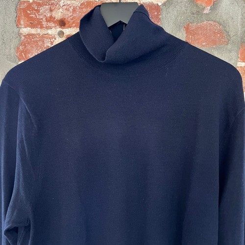 Banana Republic Men's Italian Yarn Merino Wool Navy Turtleneck Seater ...