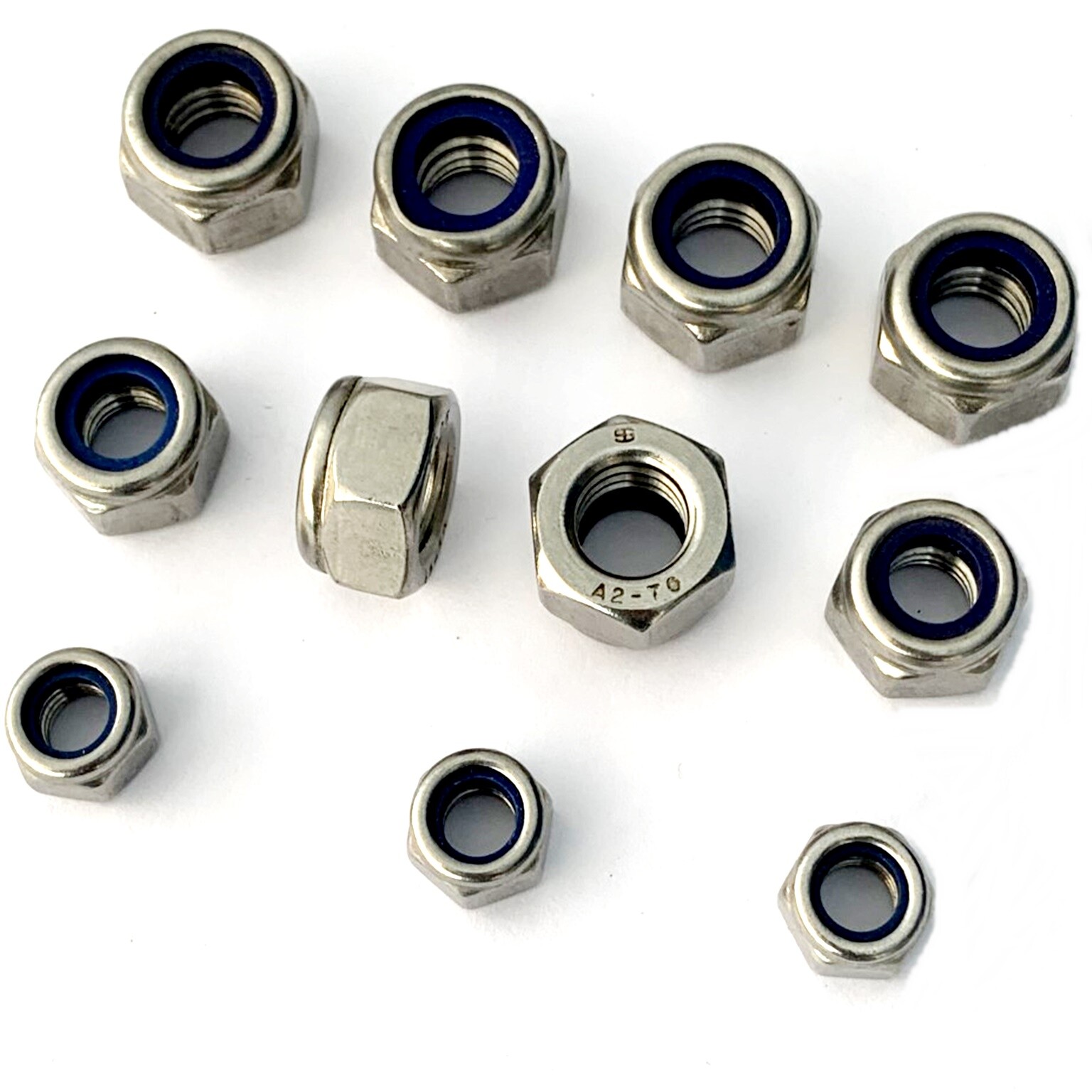 Sicherungsmuttern Edelstahl DIN 985 Selbstsichernde Muttern Stoppmutter ...