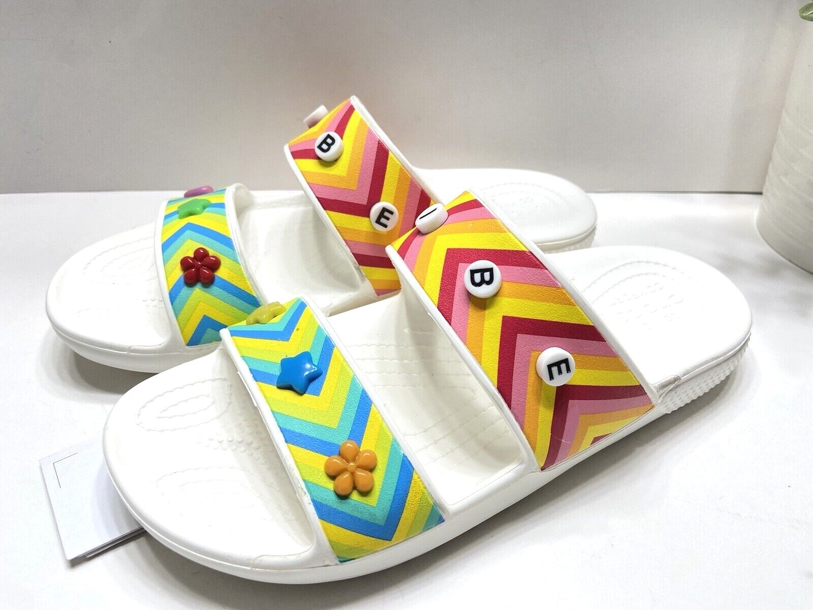 NEW Crocs Classic Removable Jujubitz Women's Slide Sandals Choose Color ...