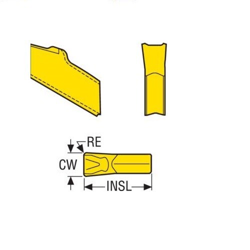 Seco Parting Off Neutral Insert CP500 5.1mm 16 Chipbreaker 150.10-5N-16 ...