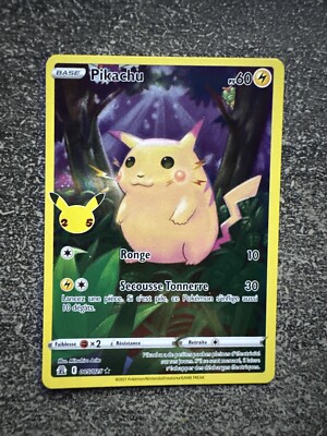 PIKACHU FULL ART - POKÉMON 005/025 CELEBRATIONS 25 ANS NEUF FR | eBay
