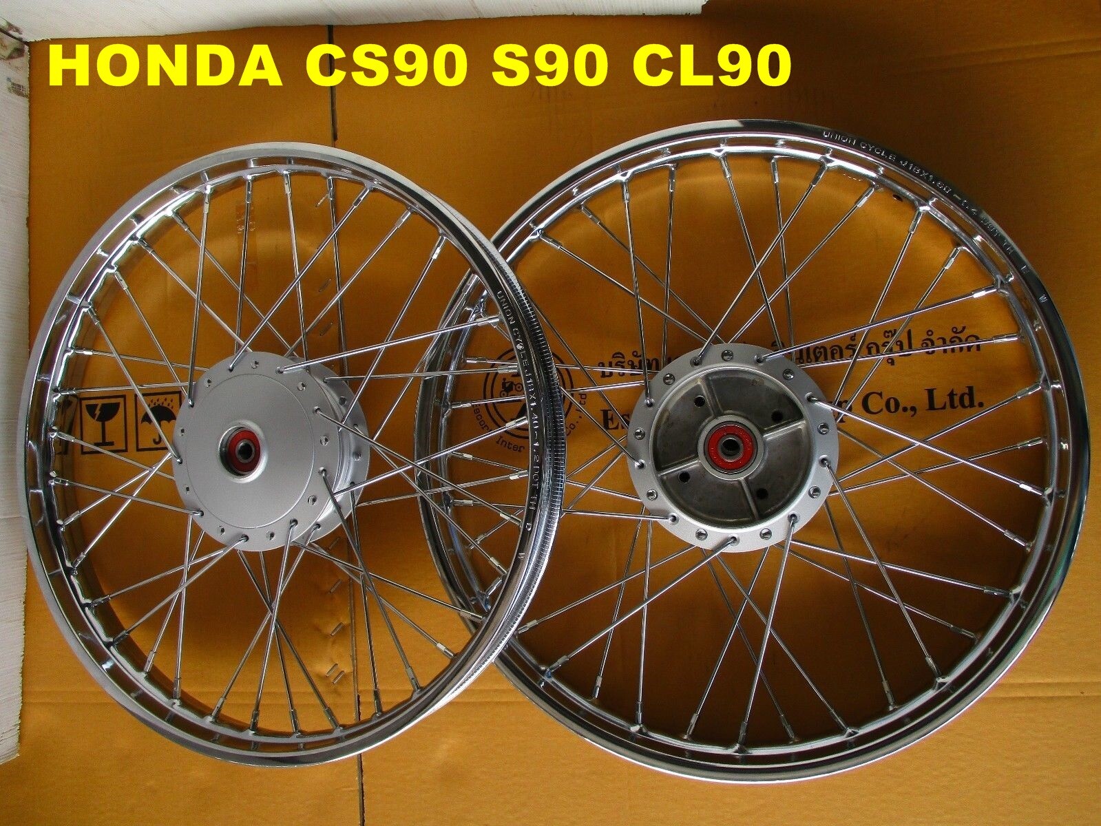 Fit HONDA CS90 S90 CL90 S90Z FRONT & REAR Wheel Set // Quality A [mi4876] | eBay