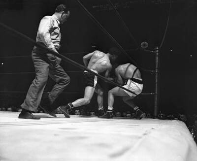 Jake La Motta Punched By Billy Fox 1947 OLD BOXING PHOTO | eBay Australia