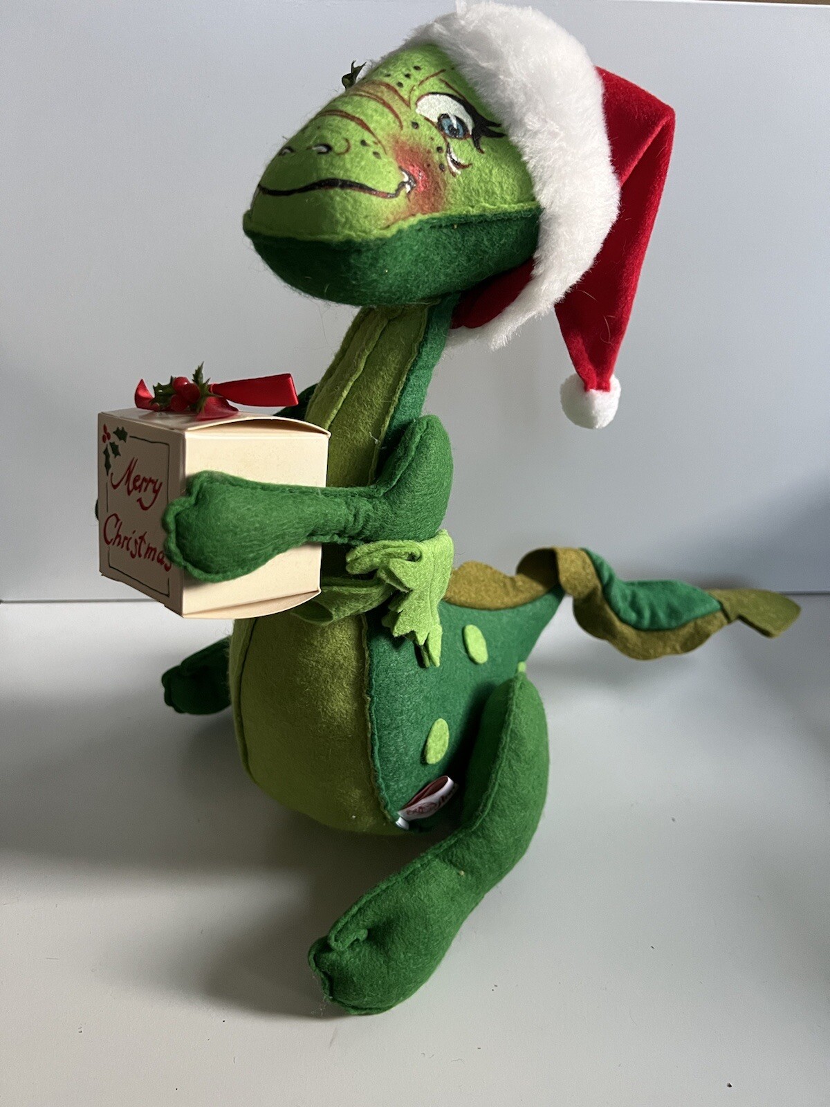 Vintage 1990 Annalee Christmas Santa DRAGON +Gift Doll Figure Rare ...