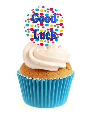 Novelty Good Luck Circle 12 Edible Stand Up wafer paper cake toppers ...