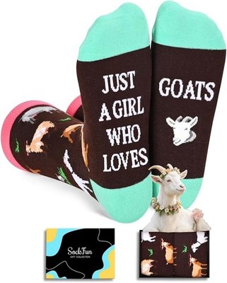 Funny Goat Lovers Gifts for Animal Lovers, Goat Stuff Goat Socks Women ...