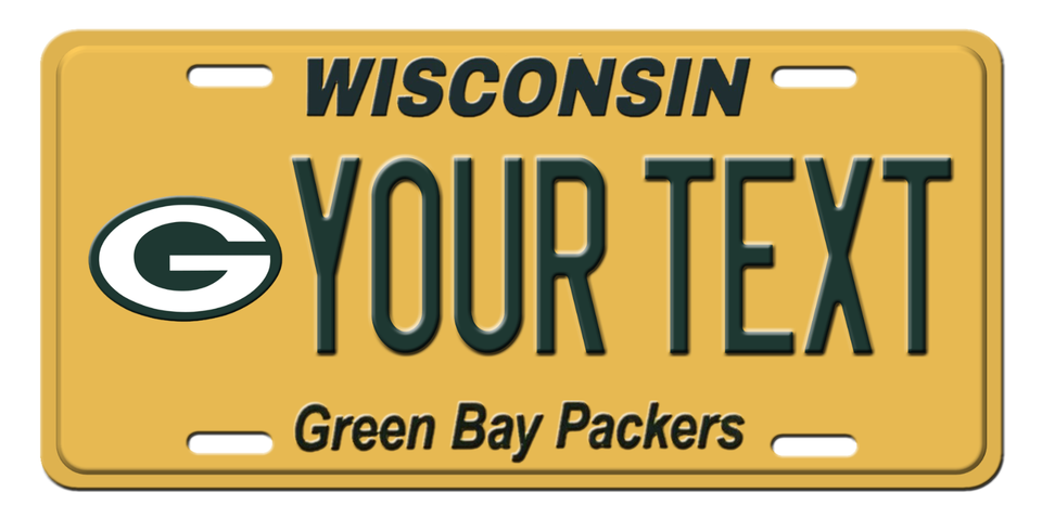 Wisconsin Green Bay Packers License Plate Tag Custom Personalized ANY ...