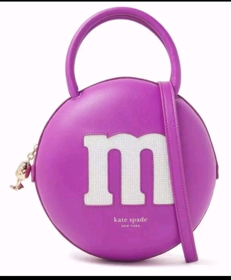 Kate Spade M&M Purple Bag Handbag Purse NEW Top Handle Crossbody 3D ...