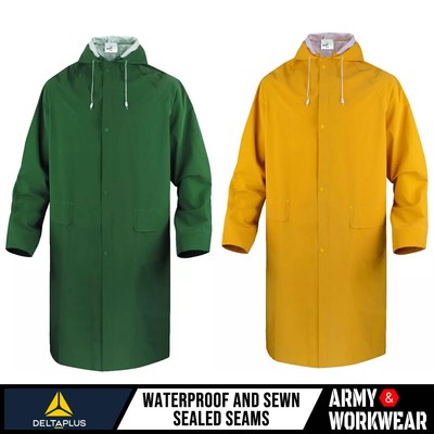 Delta Plus Panoply MA305 Outdoor Waterproof PVC Long Jacket Rain Mac ...