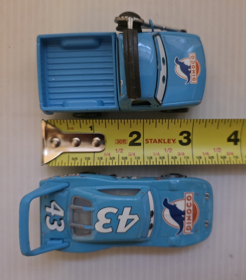 Disney Pixar Cars Dinoco Crew Chief Roger Wheeler & Strip Weathers Toy ...
