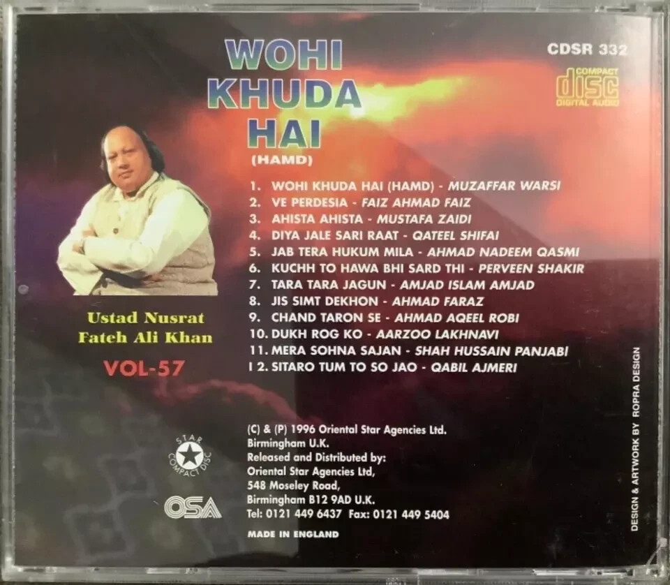 Wohi Khuda Hai (Hamd) Vol 57 By Ustad Nusrat Fateh Ali Khan - Qawwali ...