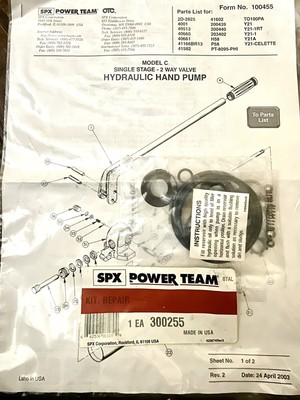 Hydraulic - Spx Power Team