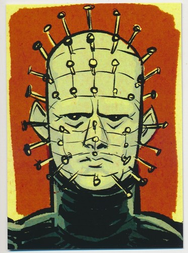 PINHEAD BAM BOX Horror FAN ART CARD 1092/2500 HELLRAISER VILLAIN OTHELL ...