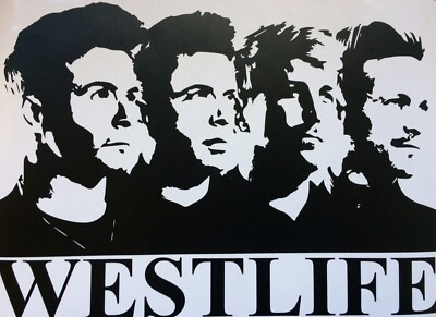WESTLIFE SILHOUETTE Decals Stickers Door Fridge Window Car Matte Black ...