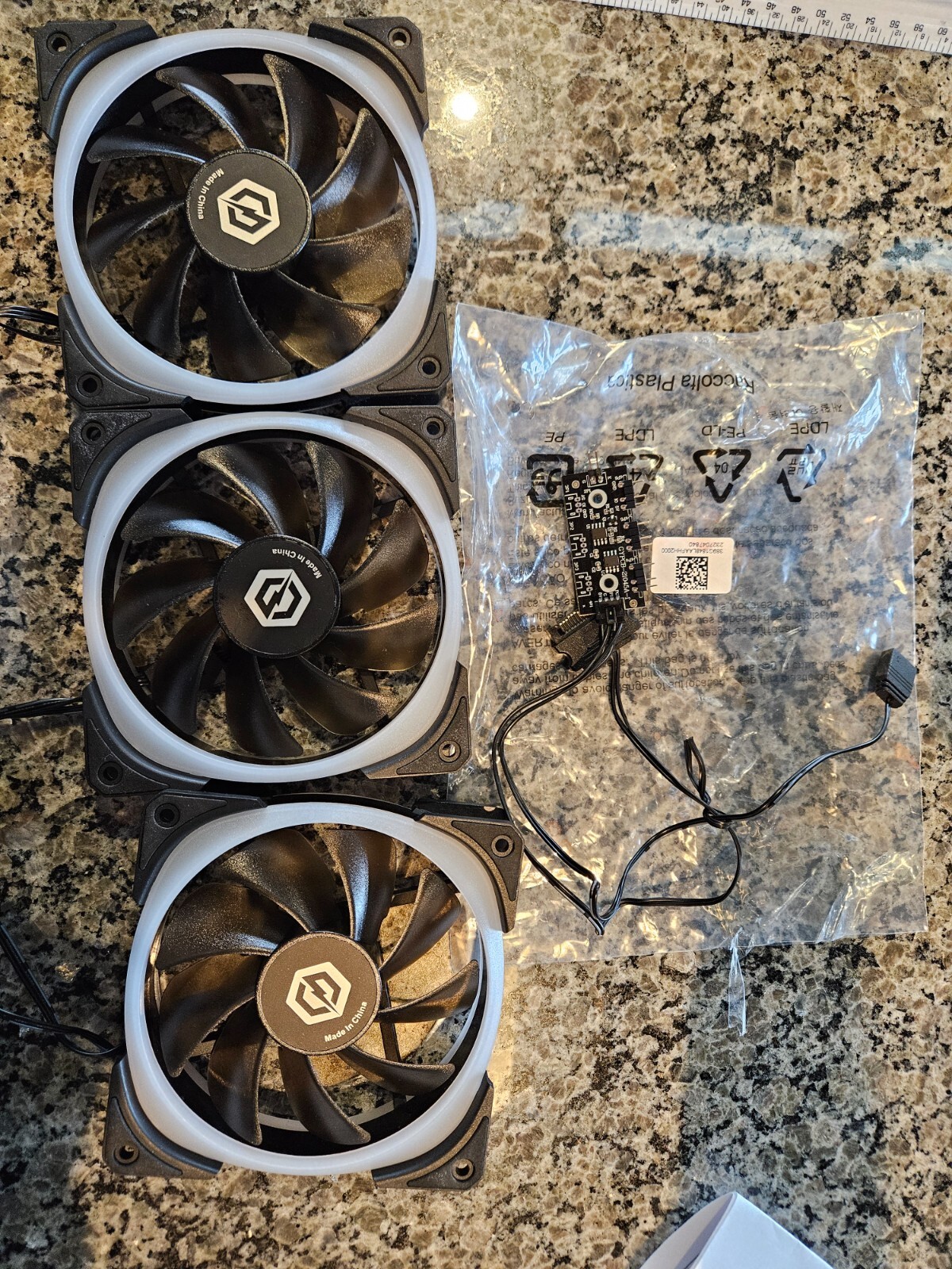 CyberpowerPC RGB 120MM System Case Fans ZFH122512LW with controller ...