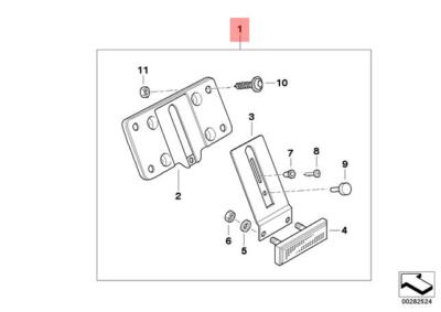 Genuine BMW 59C1 59C2 59C3 K30 Kit Licence Plate Support OEM ...