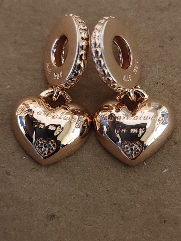 AUTHENTIC PANDORA YOU'RE ALWAYS IN MY HEART SPLIT DANGLE CHARM ...