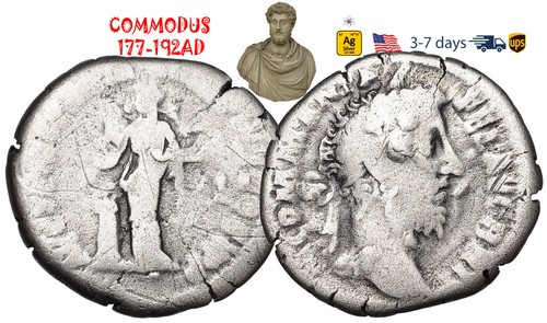 Ancient Roman Empire Coin Silver Denarius COMMODUS 177 - 192 AD ...