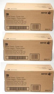 3 Cases XEROX R1 006R01146 Toners & Waste Containers (6 toners & 3 ...