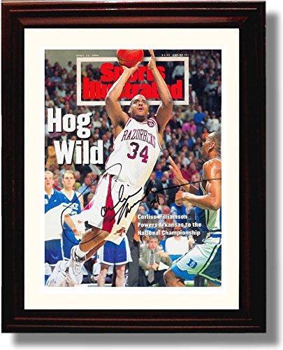 Unframed Arkansas Razorbacks Corliss Williamson "Hog Wild" SI Autograph ...