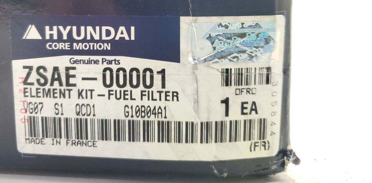 LOT OF 2, HYUNDAI FUEL FILTER ZSAE-00001, ONE 1865227 AND ONE 1736251 ...