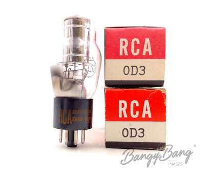2 Vintage RCA 0D3/VR150 Gas Filled, Cold Cathode Voltage Regulator ...