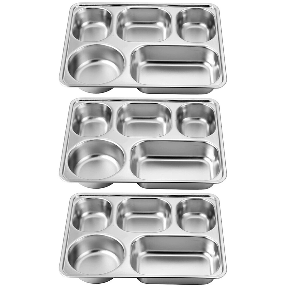6 Pcs Lunch Trays for Adults Divided Plates Food Separator Dinner ...
