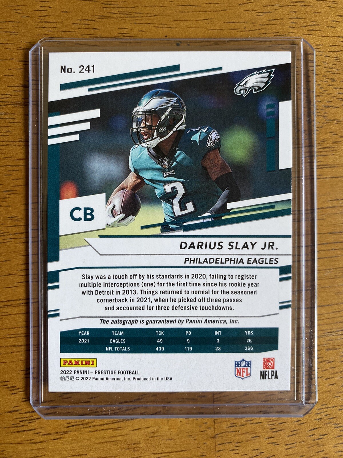 2022 Panini Prestige - Xtra Points Premium Signatures #241 Darius Slay ...