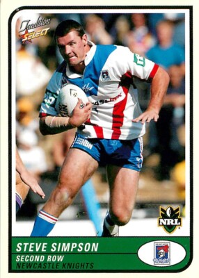 2005 NEWCASTLE KNIGHTS NRL Card STEVE SIMPSON | eBay Australia