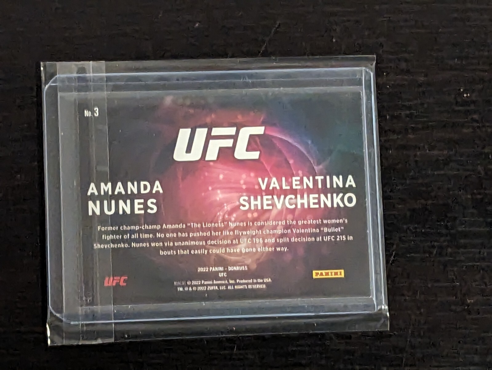2022 Donruss UFC - Duos #3 Amanda Nunes, Valentina Shevchenko for sale ...