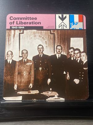 1977 edito-service WW2 france fact card committee of liberation | eBay