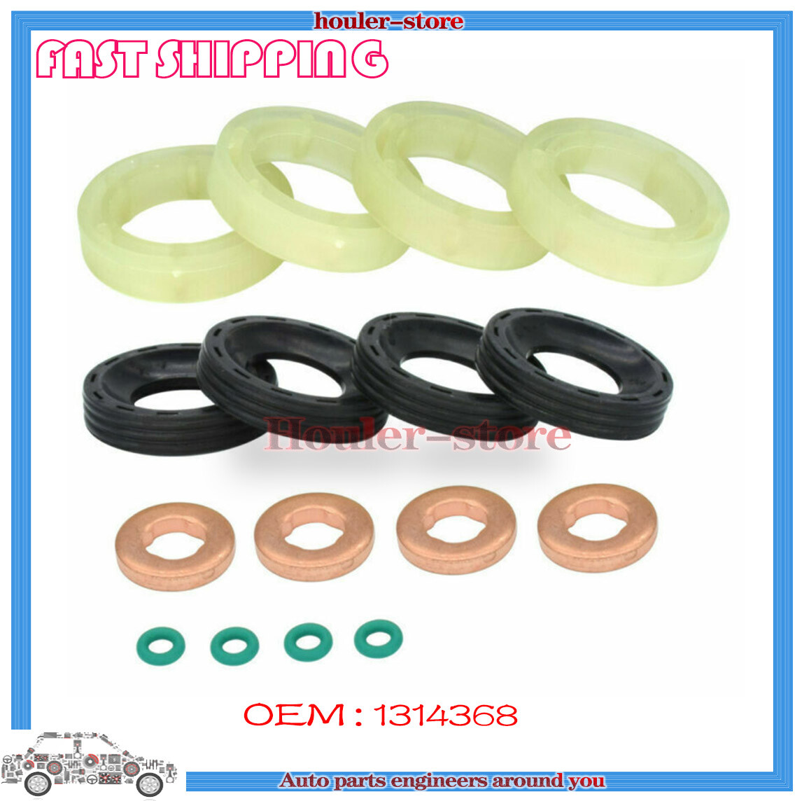 1314368 Diesel Injector Seals Kit For Ford Fiesta V Focus II Fusion JU ...