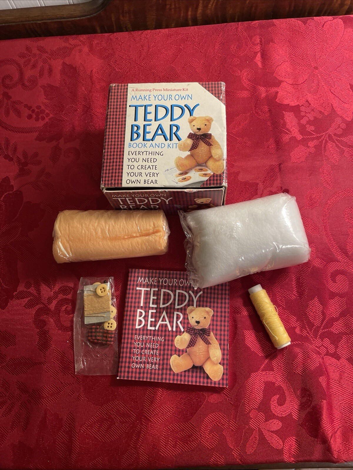 VTG Make Your Own Teddy Bear Kit A Running Press Miniature Kit With The ...