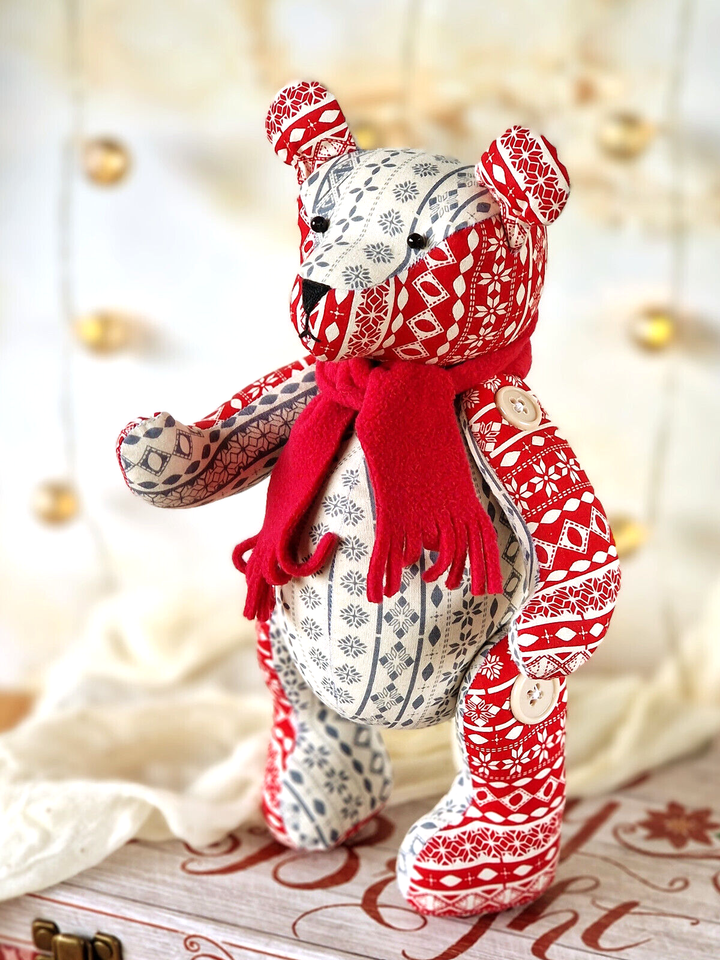 Memory Bear, Fabric Toy Sewing PATTERN Cloth Keepsake Teddy, My Fabric ...
