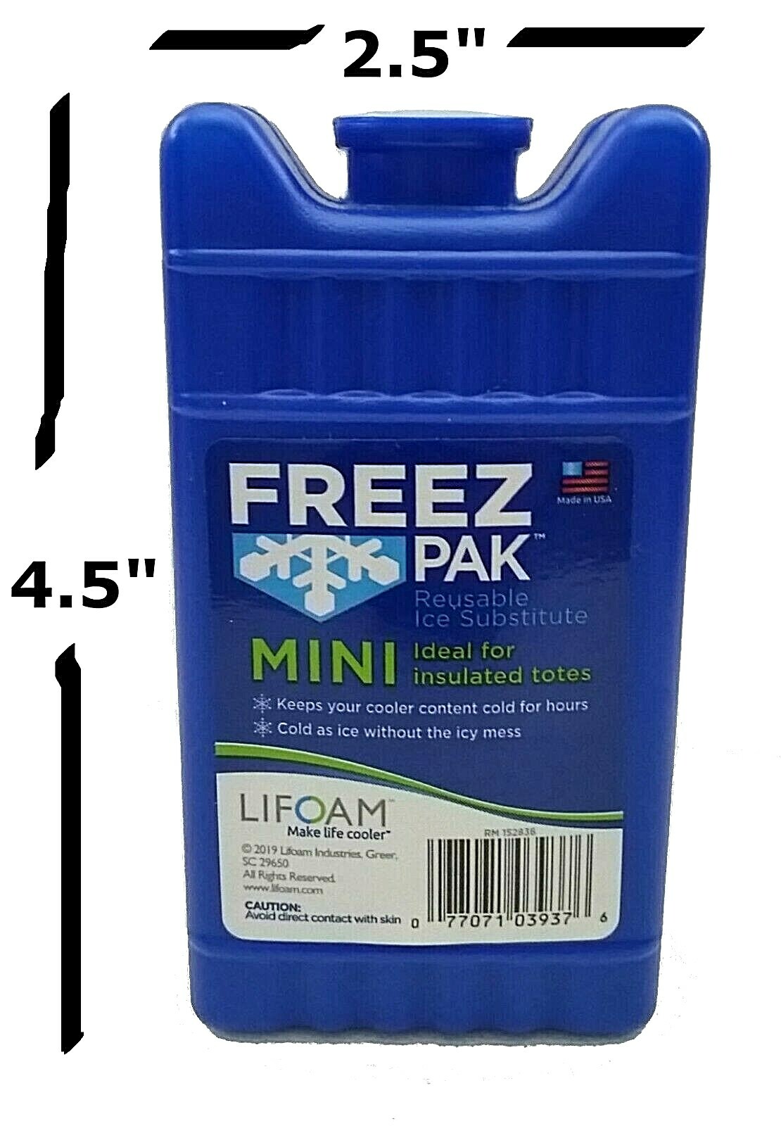 Freez Pak Mini 8 ozEa Reusable ICE Pack Substitute Ideal, Insulated ...