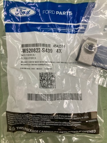 QTY 4 NEW GENUINE FORD W520822-S439 Extruded U-Nut Screw Lock Thread M6 ...