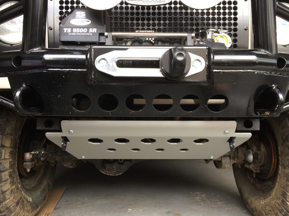 Land Rover Defender 90 110 Aluminum Steering Guard Skid Plate &Mounting ...