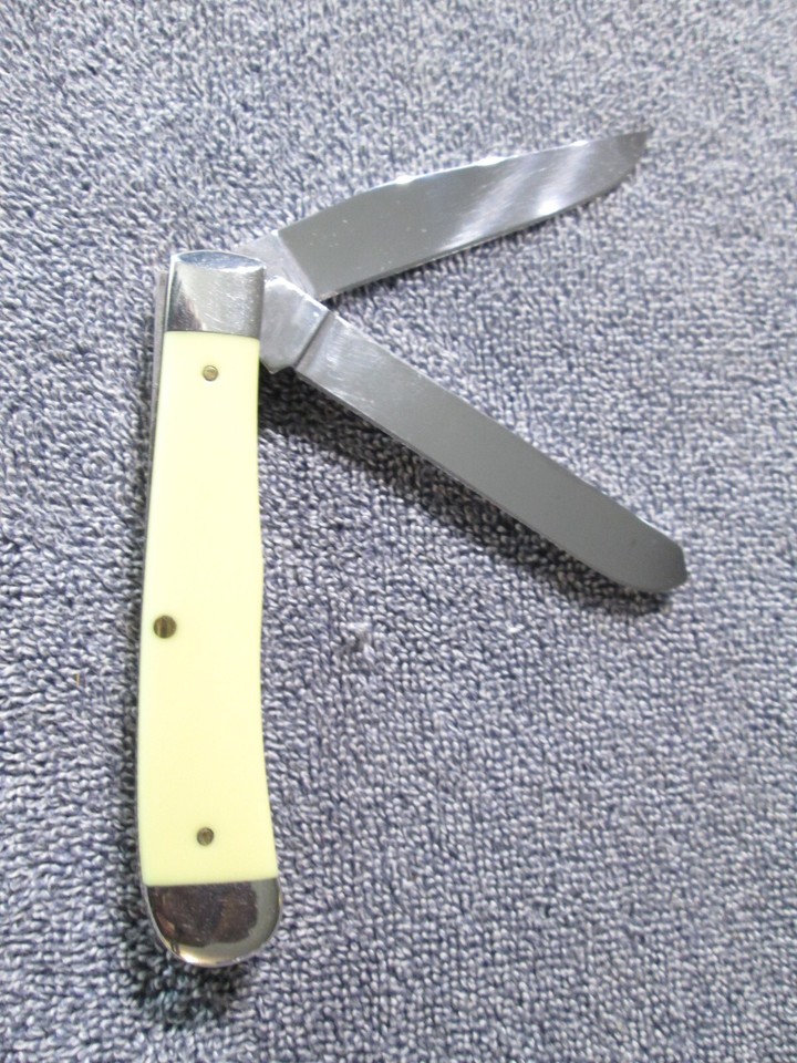 Case XX USA 3254 CV Trapper Yellow Handle Knife "COLLECTOR QUALITY" | eBay