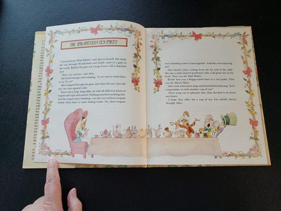 ALICE'S TEA PARTY By Lyn Calder & Jesse Clay - 1992 Walt Disney HC DJ ...