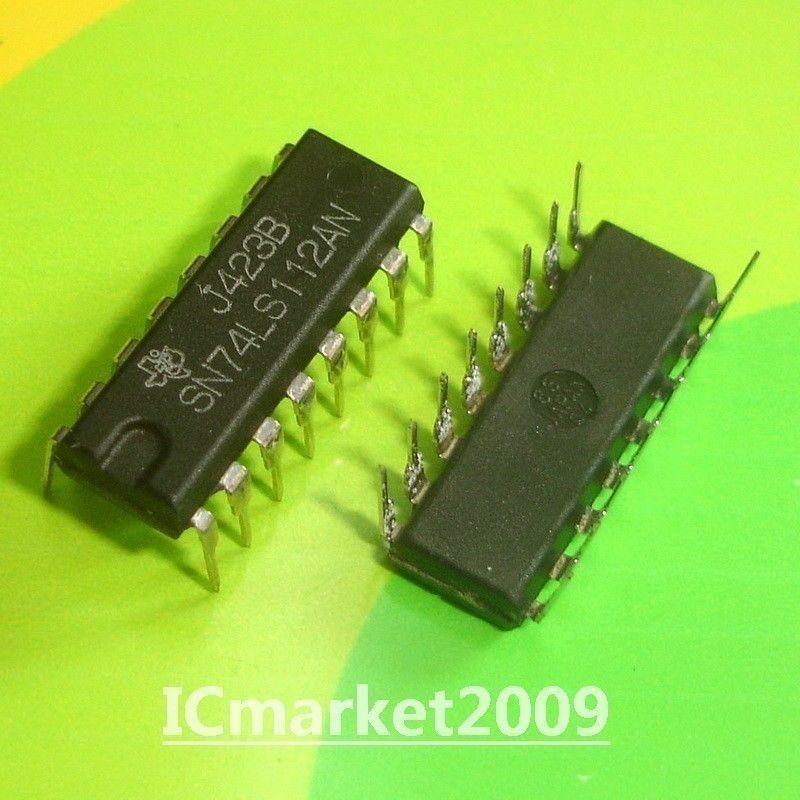 10 PCS SN74LS112AN DIP-16 74LS112 Dual J-K Negative-Edge-Triggered Flip ...