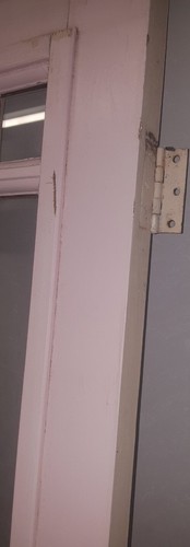 Original Victorian Glass Internal Vestibule 3 panel Pine Door W/ Iron ...