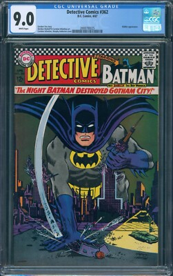 DETECTIVE COMICS #362 CGC GRADED 9.0 WP RIDDLER APP. SILVER AGE BATMAN ...