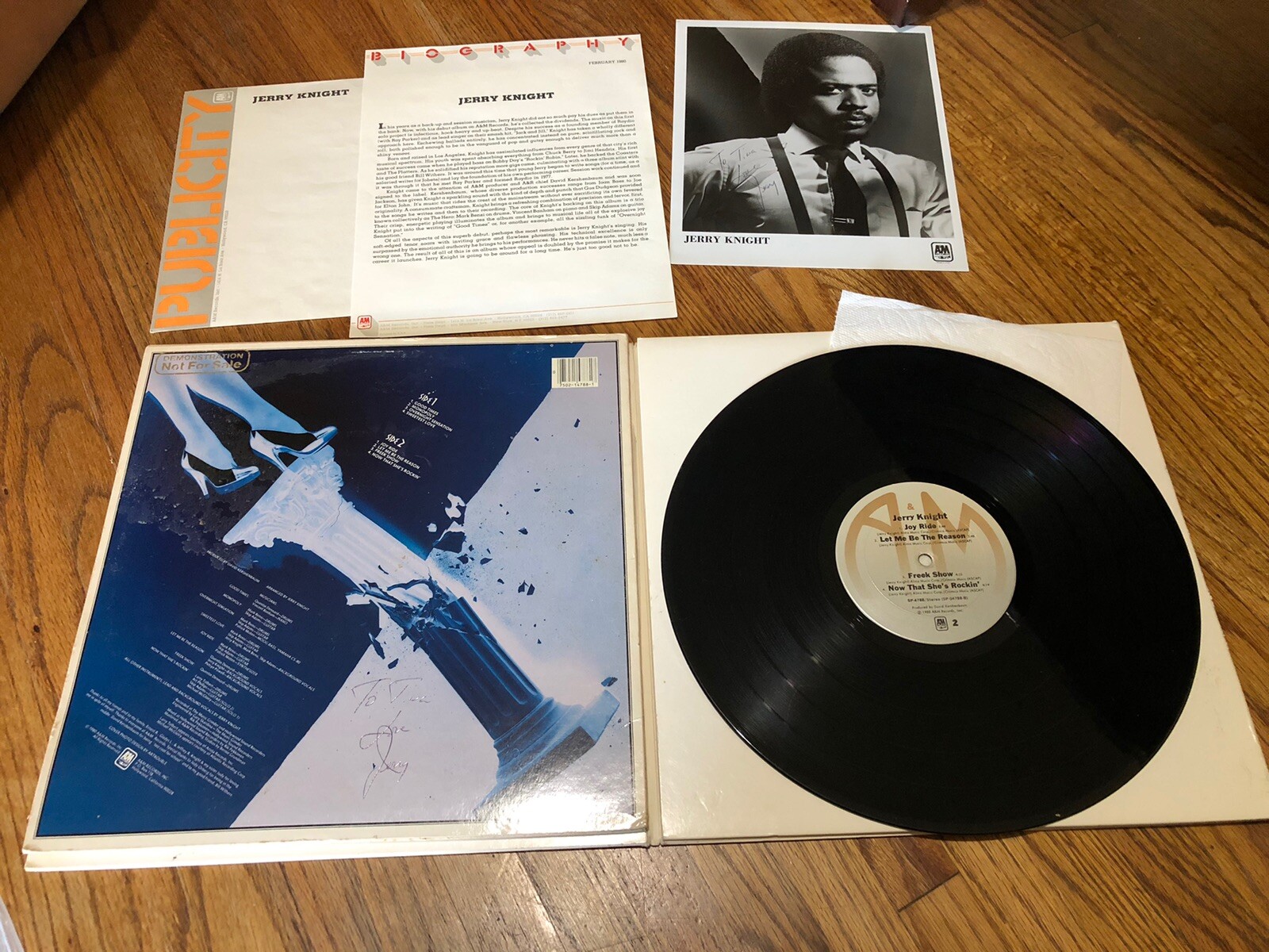 JERRY KNIGHT “Self-Titled” 1980 A&M Stereo LP SP-4788 LP Signed LP ...