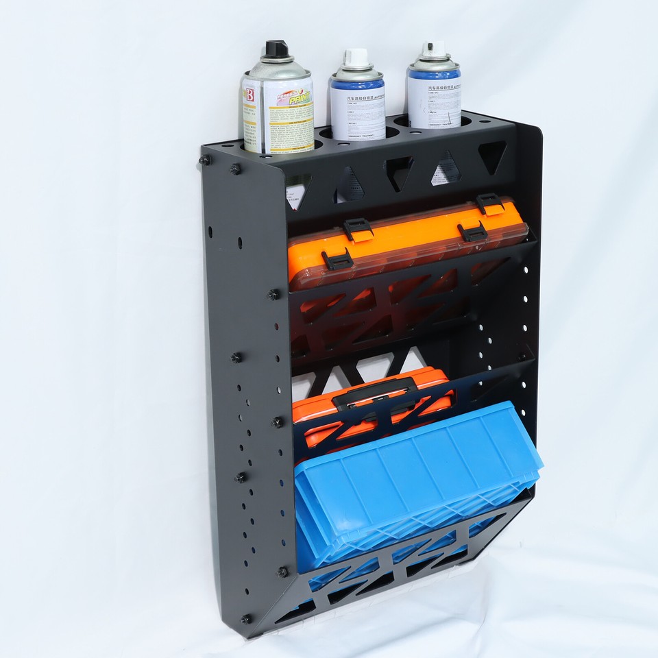 Work Van Tool Box Organizer Aerosol Spray Can Holder for Cargo Shelving ...