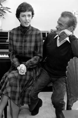 Actress Liz Robertson & Lyricist Alan Jay Lerner pose for a portr- Old ...