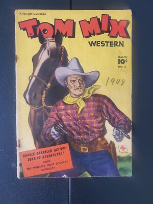 TOM MIX WESTERN #3 1948 FAWCETT! GOLDEN AGE WESTERN! | eBay