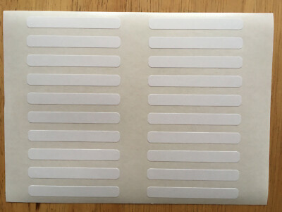 100 Small White Sticky Label Price Sticker Blank Self Adhesive 6x50 mm ...
