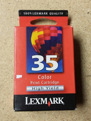 NEW Genuine LEXMARK 35 (18C0035) COLOR High Yield OEM Ink Cartridge ...